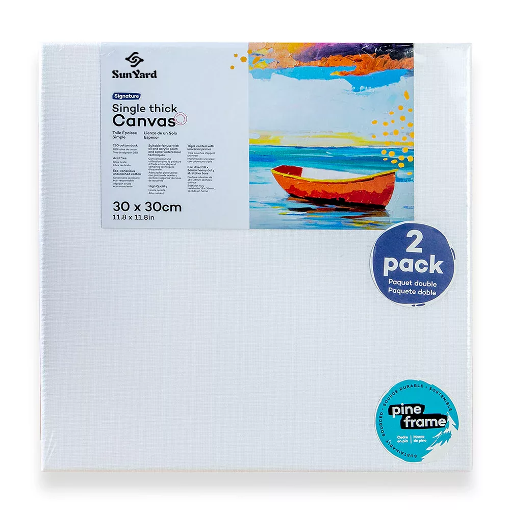 Square Stretched Canvas Panel – Premium Ready-to-Paint Surface ...