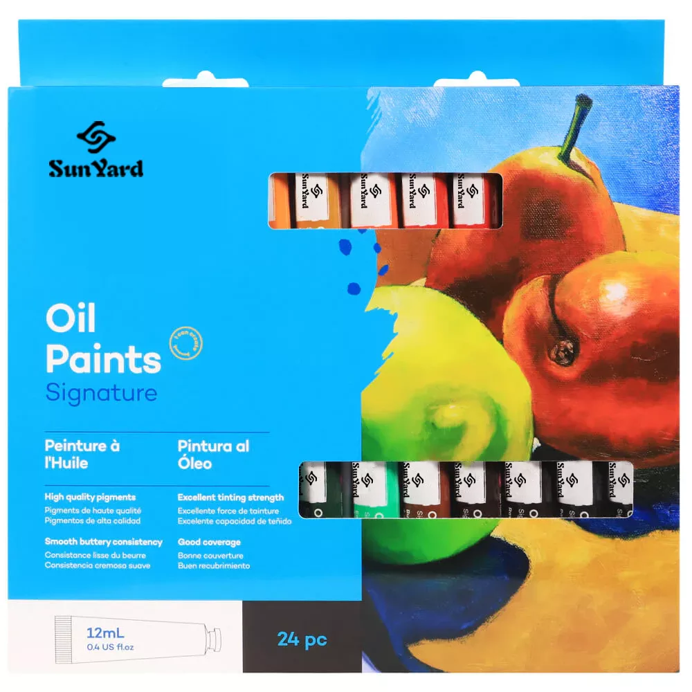 Factory Direct 24pc x 12ml Signature Oil Paints | Sunyard